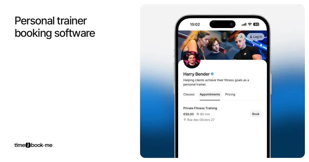 Client Management Software for Personal trainer — Time2book